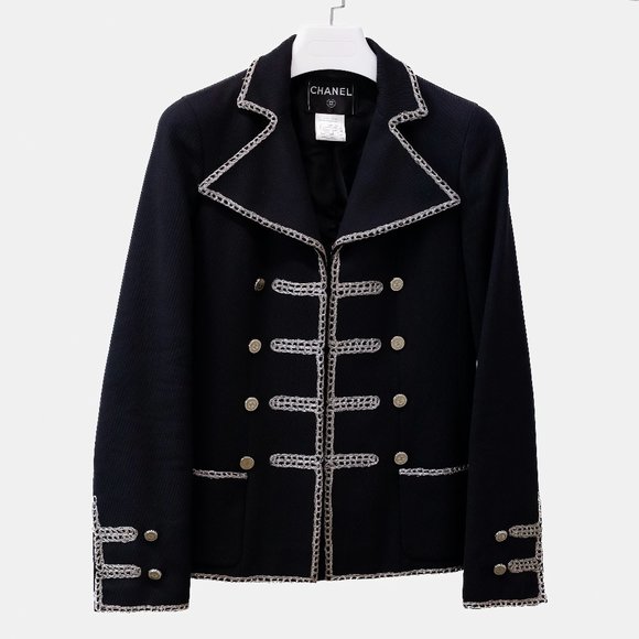 CHANEL | Jackets & Coats | Chanel Spring 6 Chain Embroidered Nautical ...